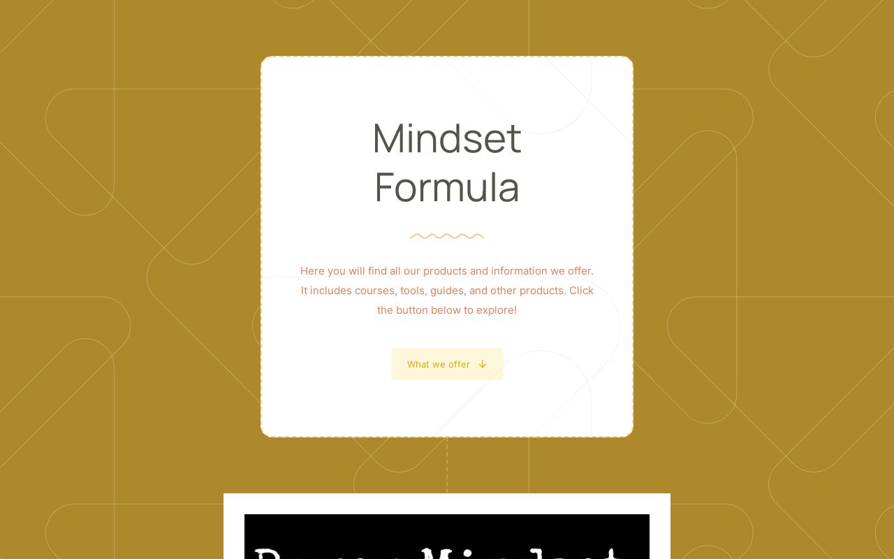 Mindset Formula